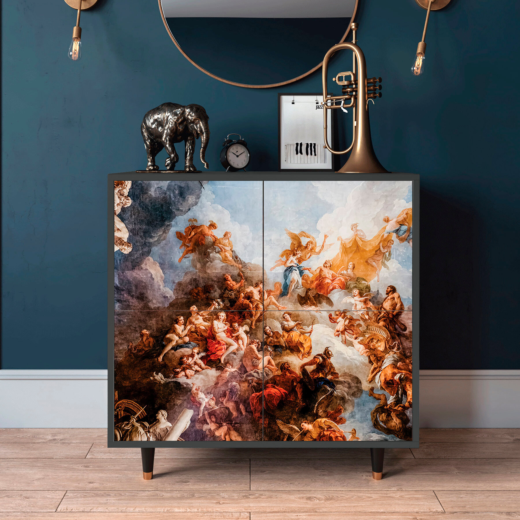 Комод - STORYZ - BS3 Versailles by Michelangelo, Размер - 94 x 96 x 48 см, Цвет корпуса - Антрацит