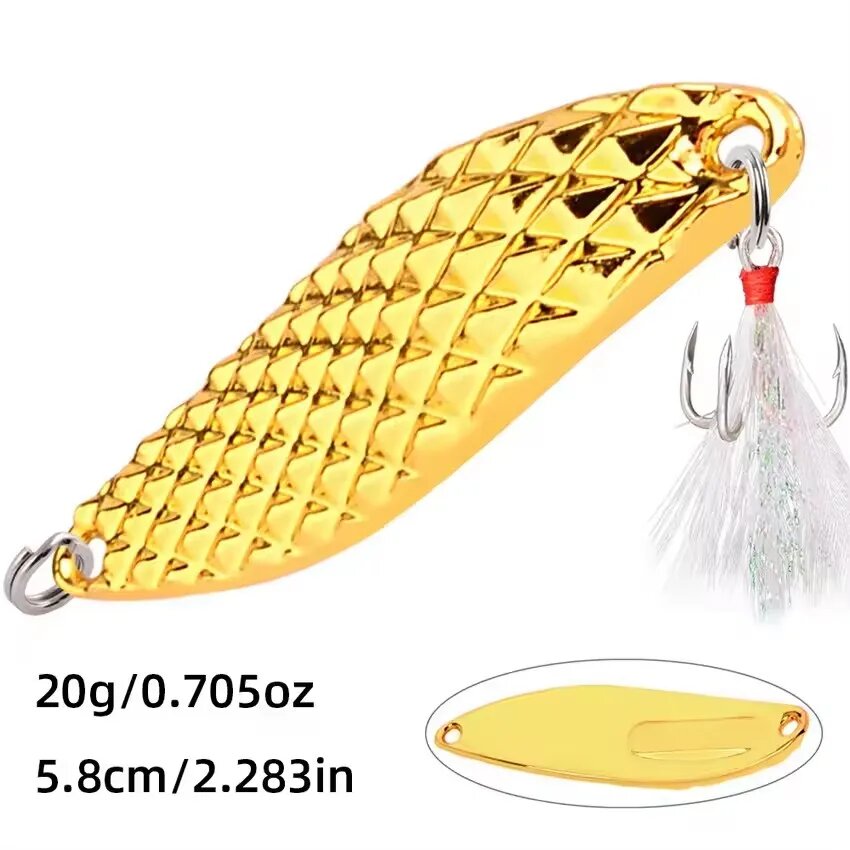 Металлическая блесна Vib Leech Lures 5г-20г 20g Gold