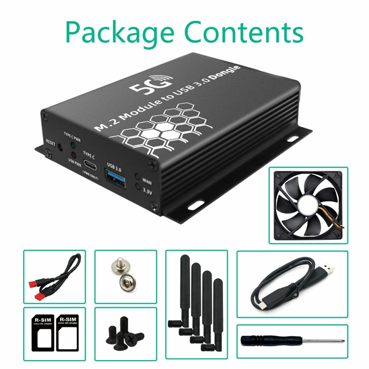 Модуль M.2 NGFF 4G/5G к адаптеру USB 3.0 Wi-Fi-карта M2