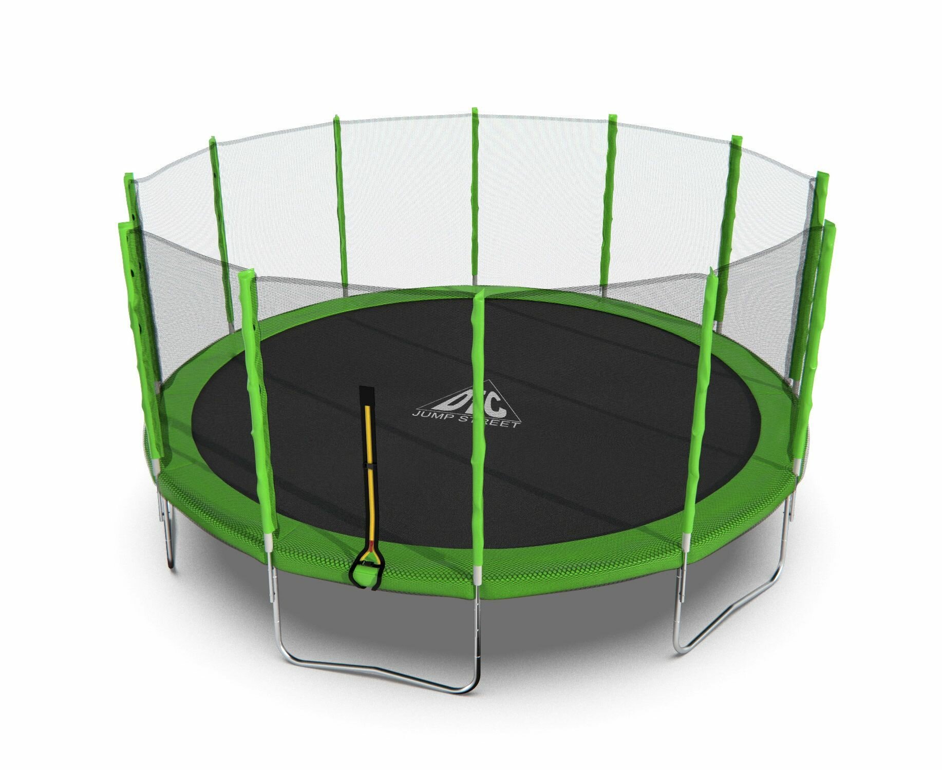 Батут DFC Trampoline Fitness с защитной сеткой, 16FT (488 см), зеленый 5757862