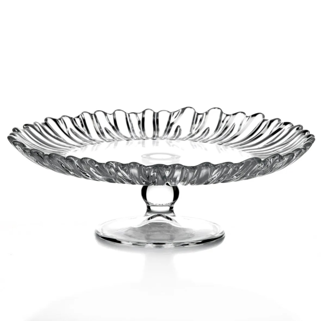 Фруктовница на ножке Аврора из стекла, размер 20,5 см, элегантный интерьерный декор