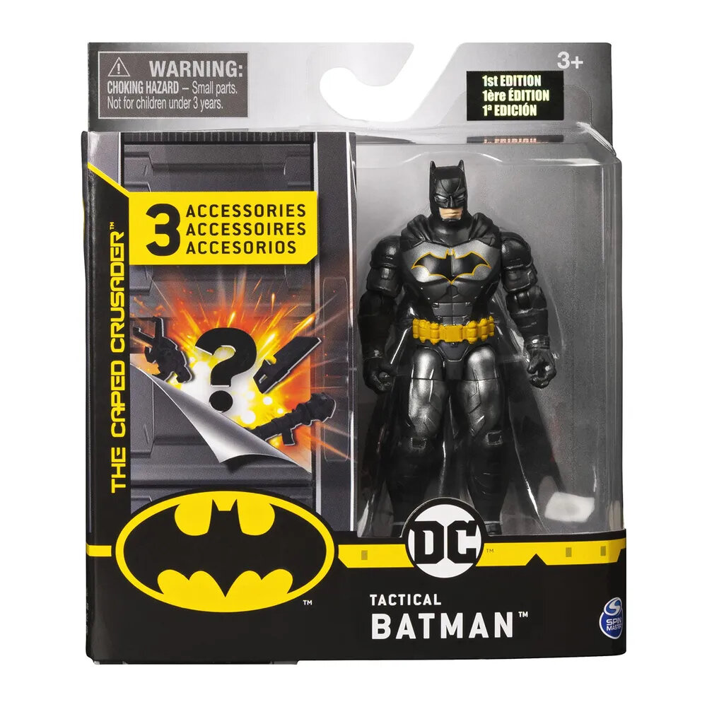 Бэтмен фигурка Spin Master DC The Caped Crusader Tactical Batman /Игрушки-модели персонажей аниме, С 3 аксессуарами