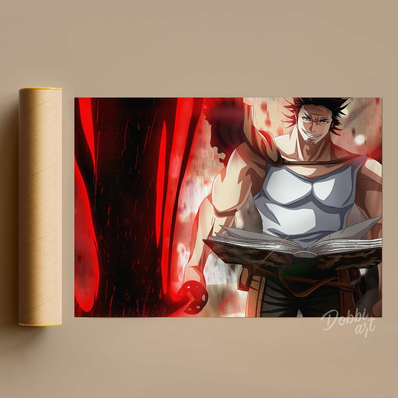 Постер Черный клевер 60х80 см без рамы/ Аниме Манга black clover Ями/ Плакат по Аниме, для интерьера, в подарок