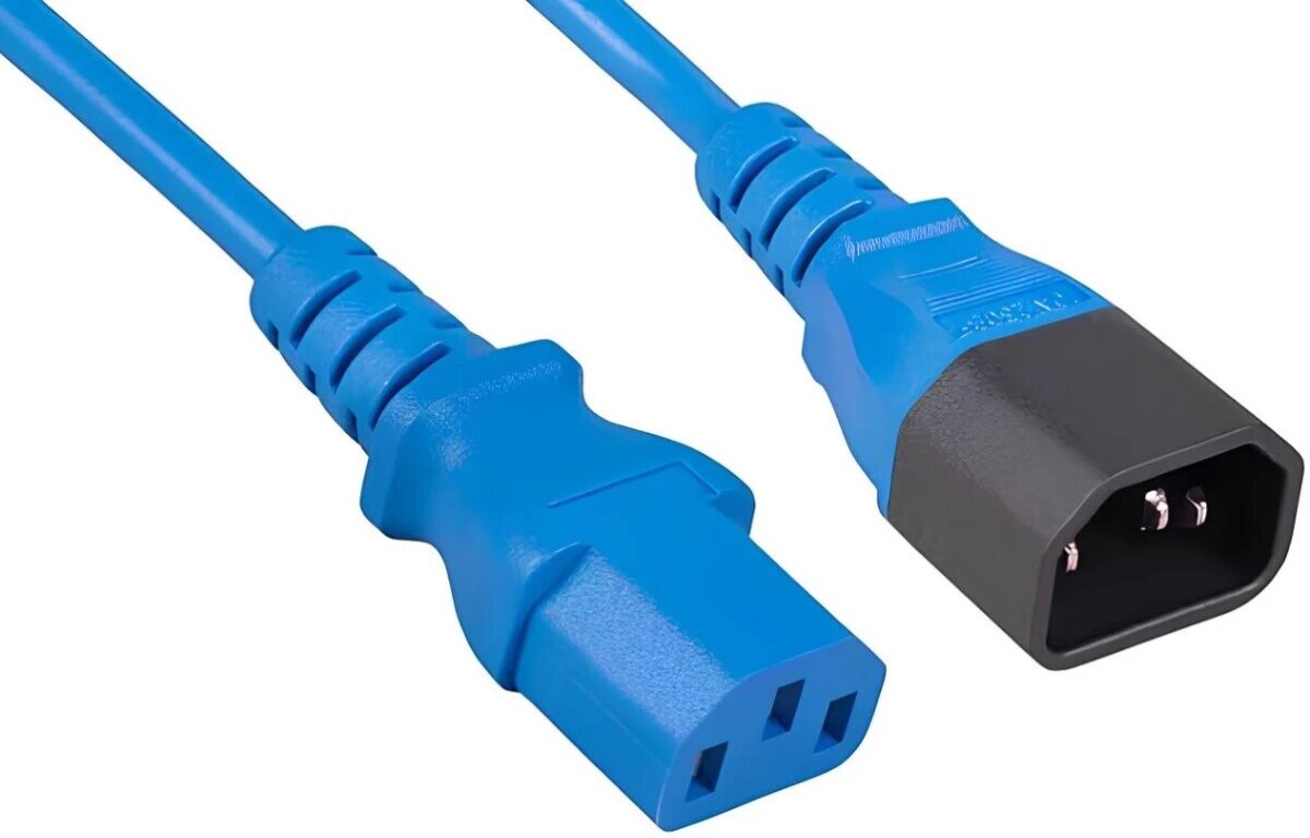 Кабель питания C13 - C14, 1.8м, Cabeus (PC-189-VDE-1.8M-BL)