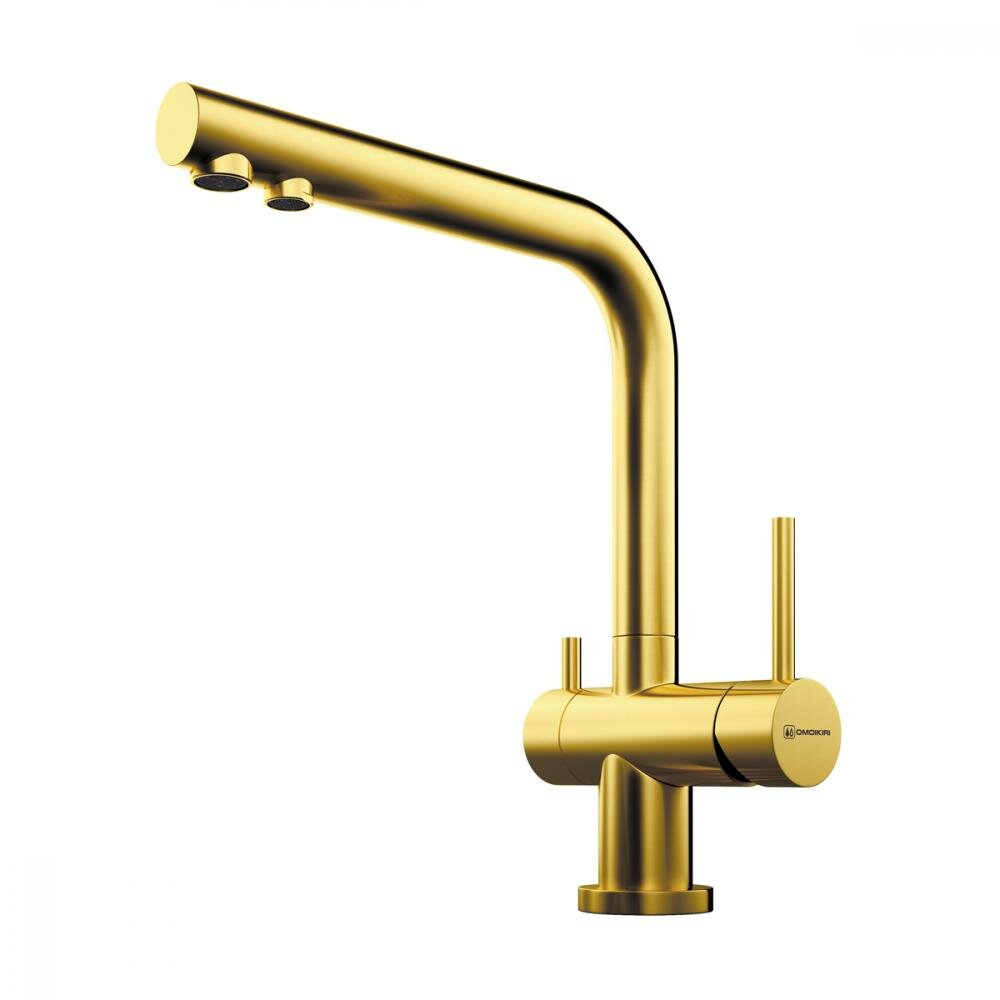 Omoikiri Смеситель для кухни Omoikiri Nagano-LG латунь/светлое золото 4994178