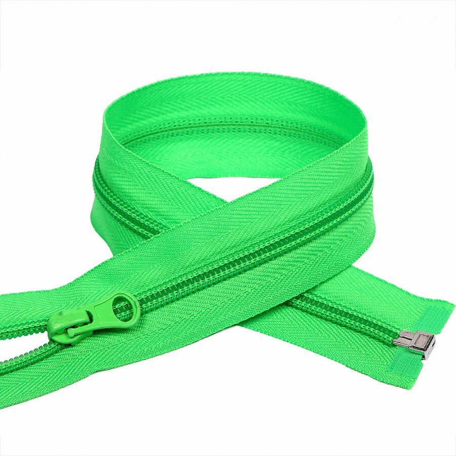 Молния MaxZipper пласт. спираль N5-N 18см н/р цв. F334 ярк. зеленый уп.100шт