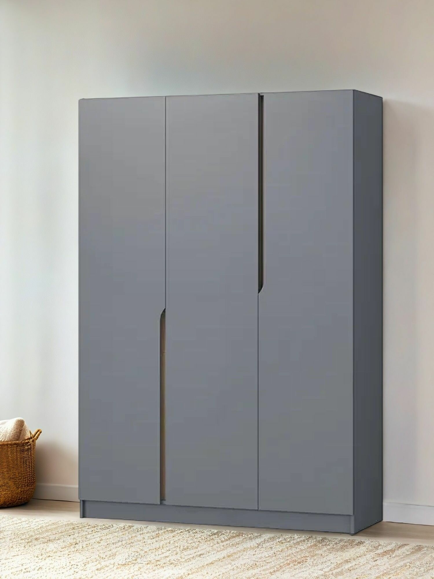 Шкаф распашной Гермес с антресолью 1,5 Графит