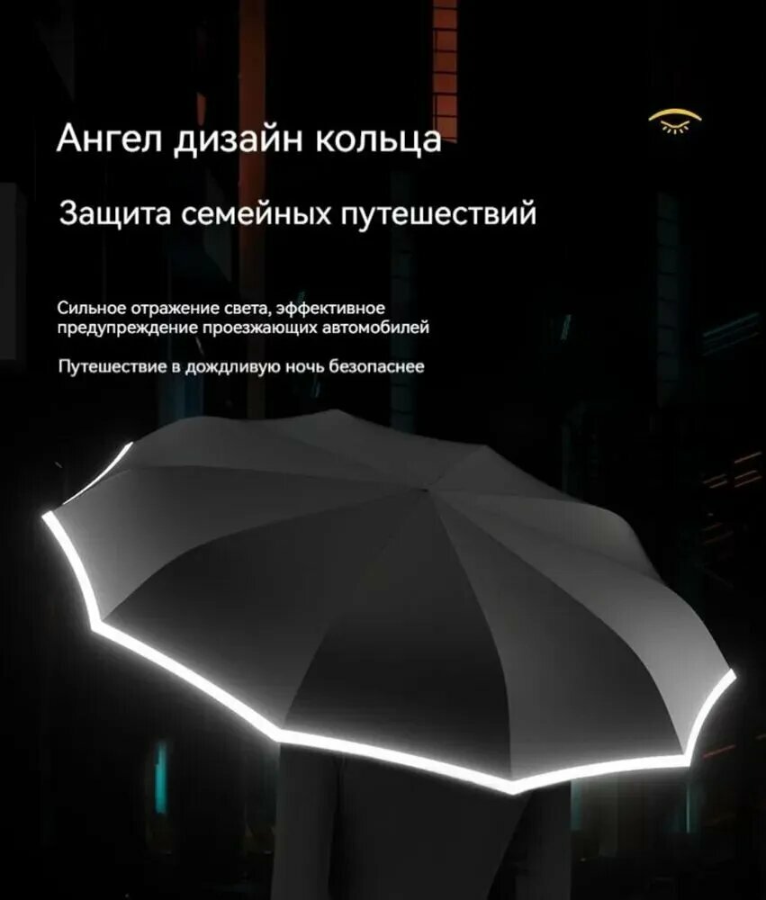 Смарт-зонт , серый — фото 1