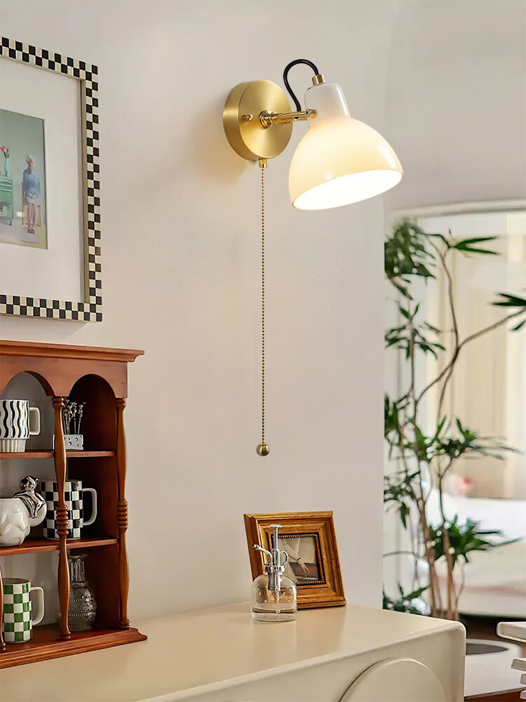 Светильник, E27, IP20, мощность 40 Вт, площадь освещения до 10 м², веревочный выключатель