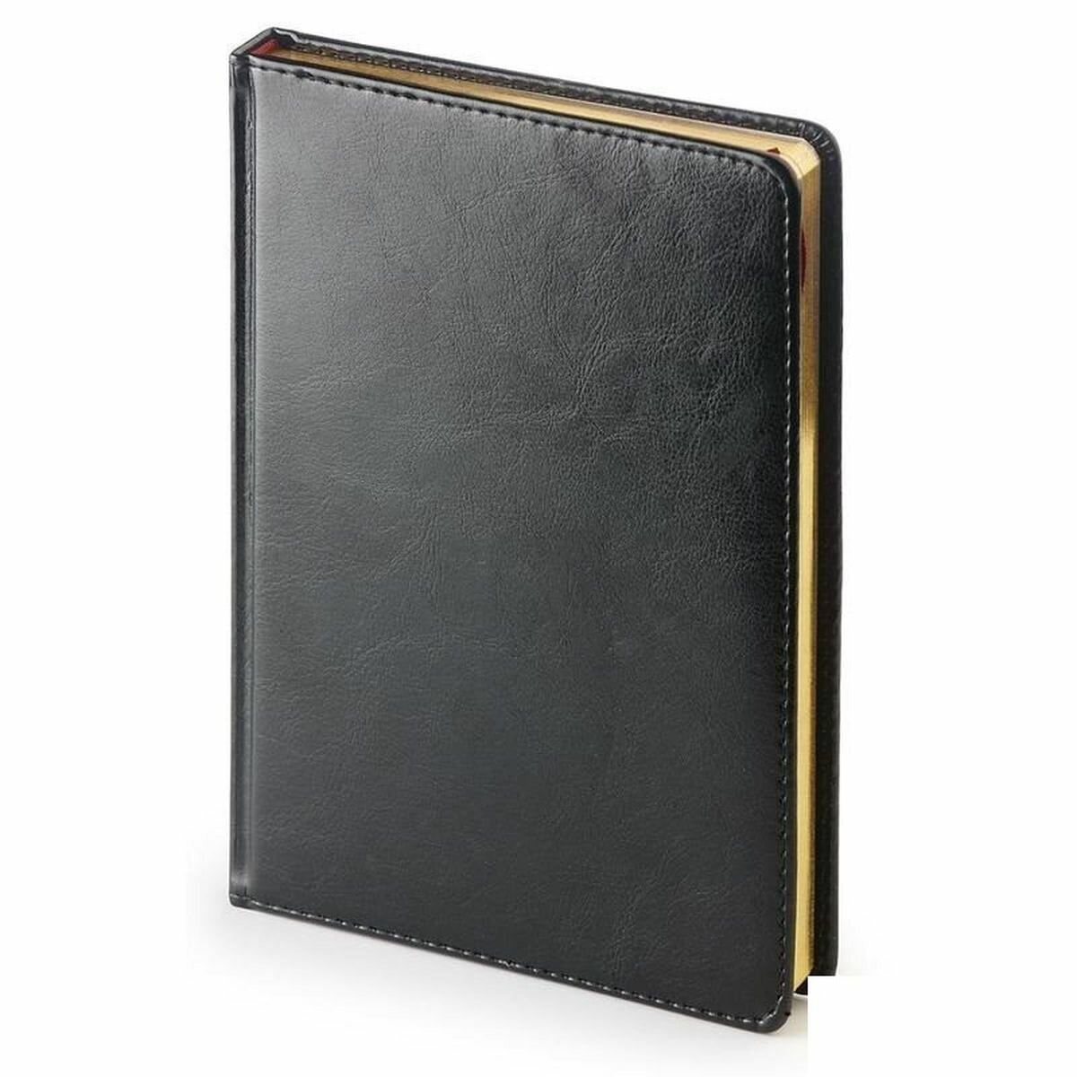 Ежедневник недатированный А6 Attache Sidney Nebraska (136 листов) обложка кожзам, черная, 12шт.