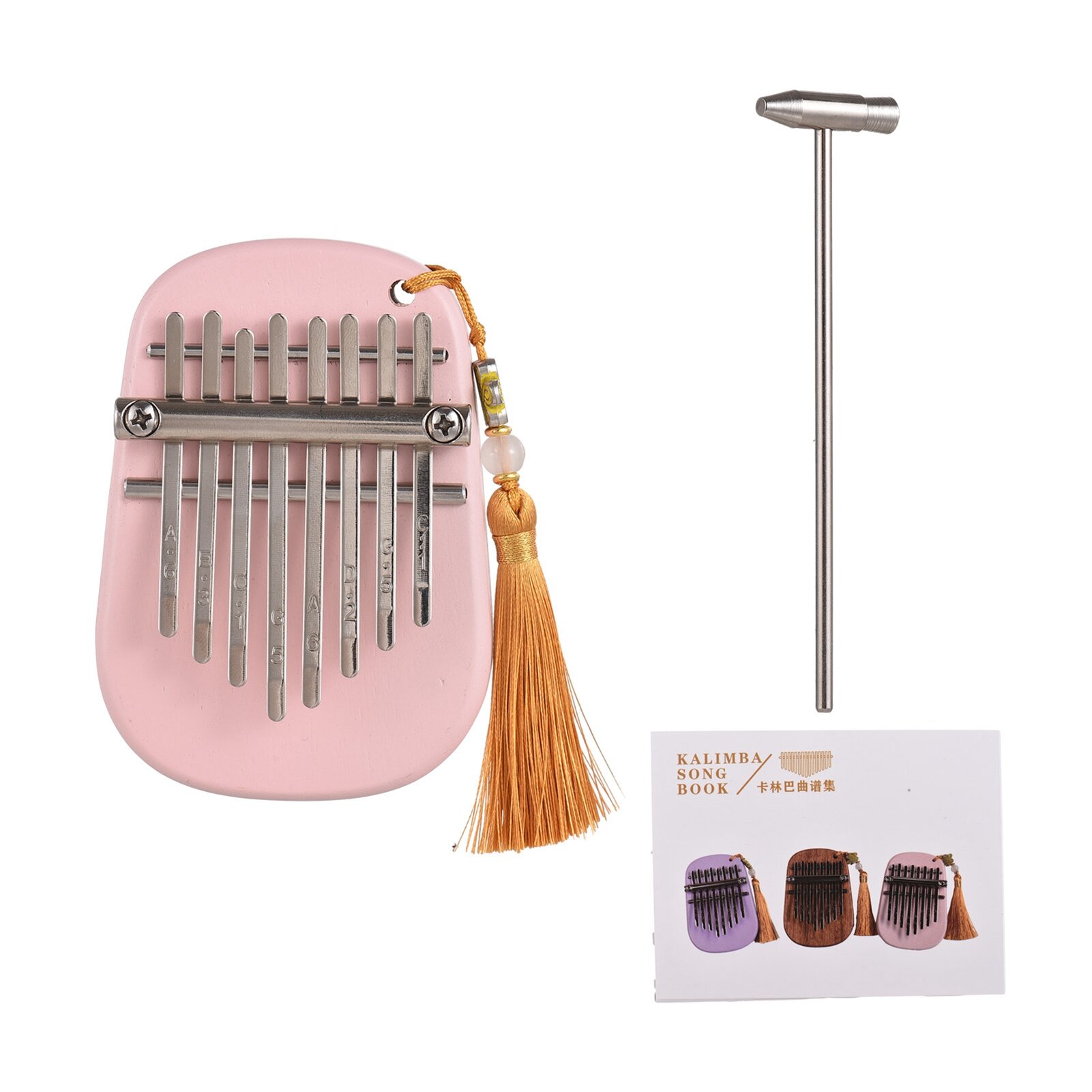 Мини-пианино Kalimba Thumb Piano с 8 клавишами, портативный музыкальный инструмент, пианино Kalimba Thumb Piano с молоточком для настройки, подарок для взрослых начинающих, интересный инструмент для вечеринок и путешествий