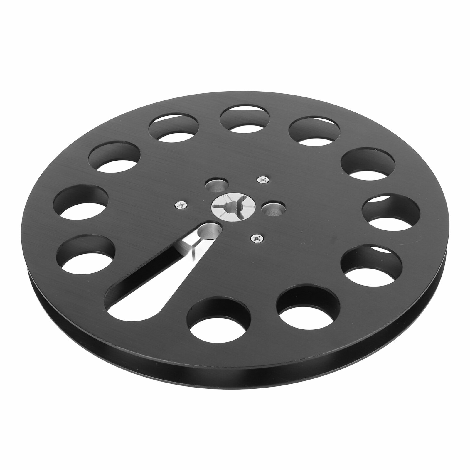 1/4 7-дюймовая пустая катушка с лентой, 11 отверстий, универсальная открытая катушка из алюминиевого сплава, звуковая лента, пустая катушка, съемная катушка, черная