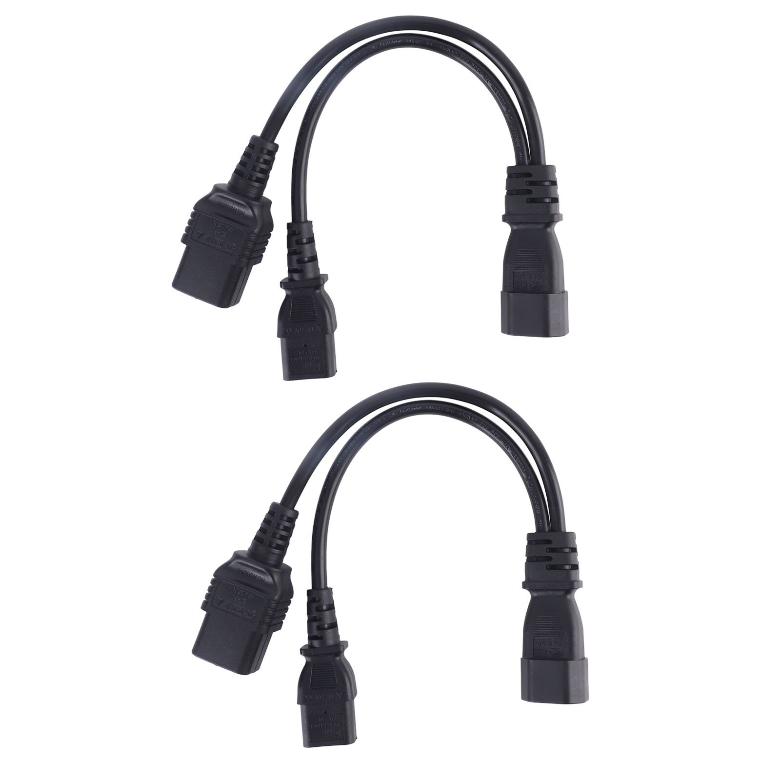 2 шт. IEC320 C14 к C19 C13 Кабель питания Y-разветвитель Адаптер Удлинительный кабель питания Шнур C14 к C19 C13 Линия преобразования мощности