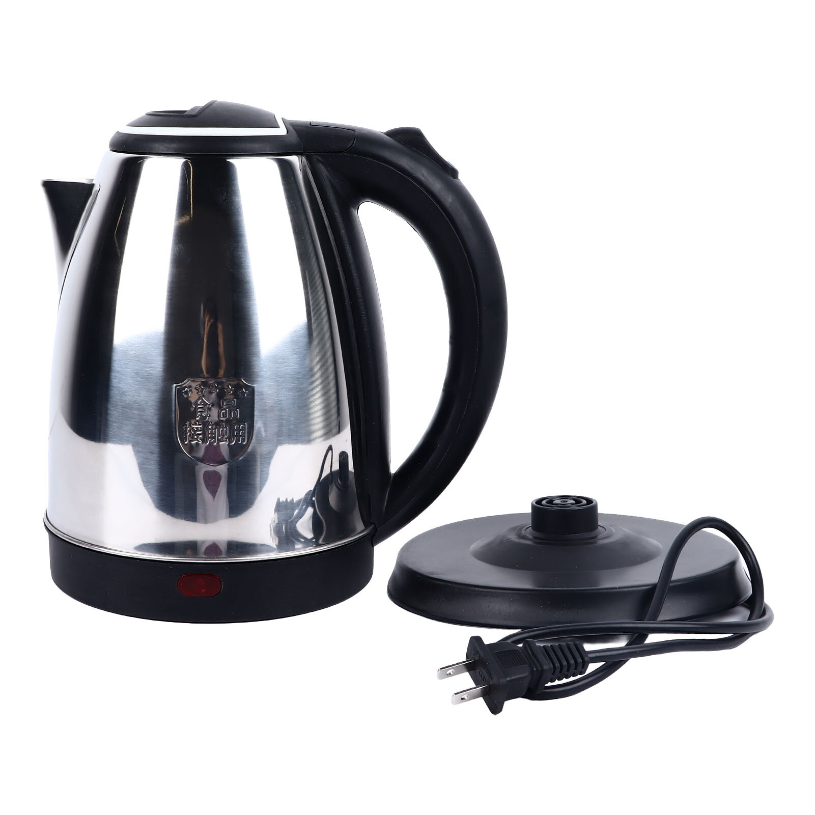 Электрический чайник из нержавеющей стали, бойлер для горячей воды, быстрое кипение, настольный нагреватель с автоматическим отключением для кофеварки, чайника, вилка стандарта США 110 В, 2 л