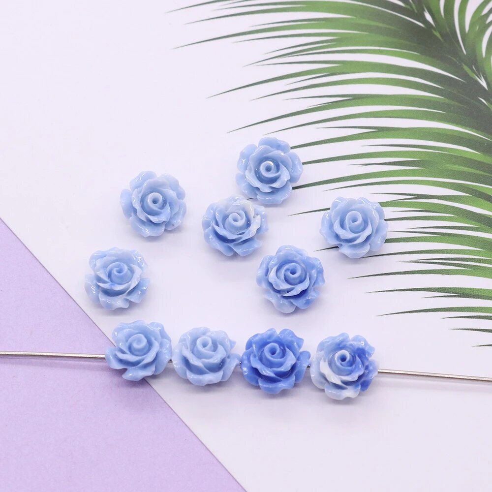 Синтетический коралл, бусины, набор для украшений Синий, 8mm, B-10pcs