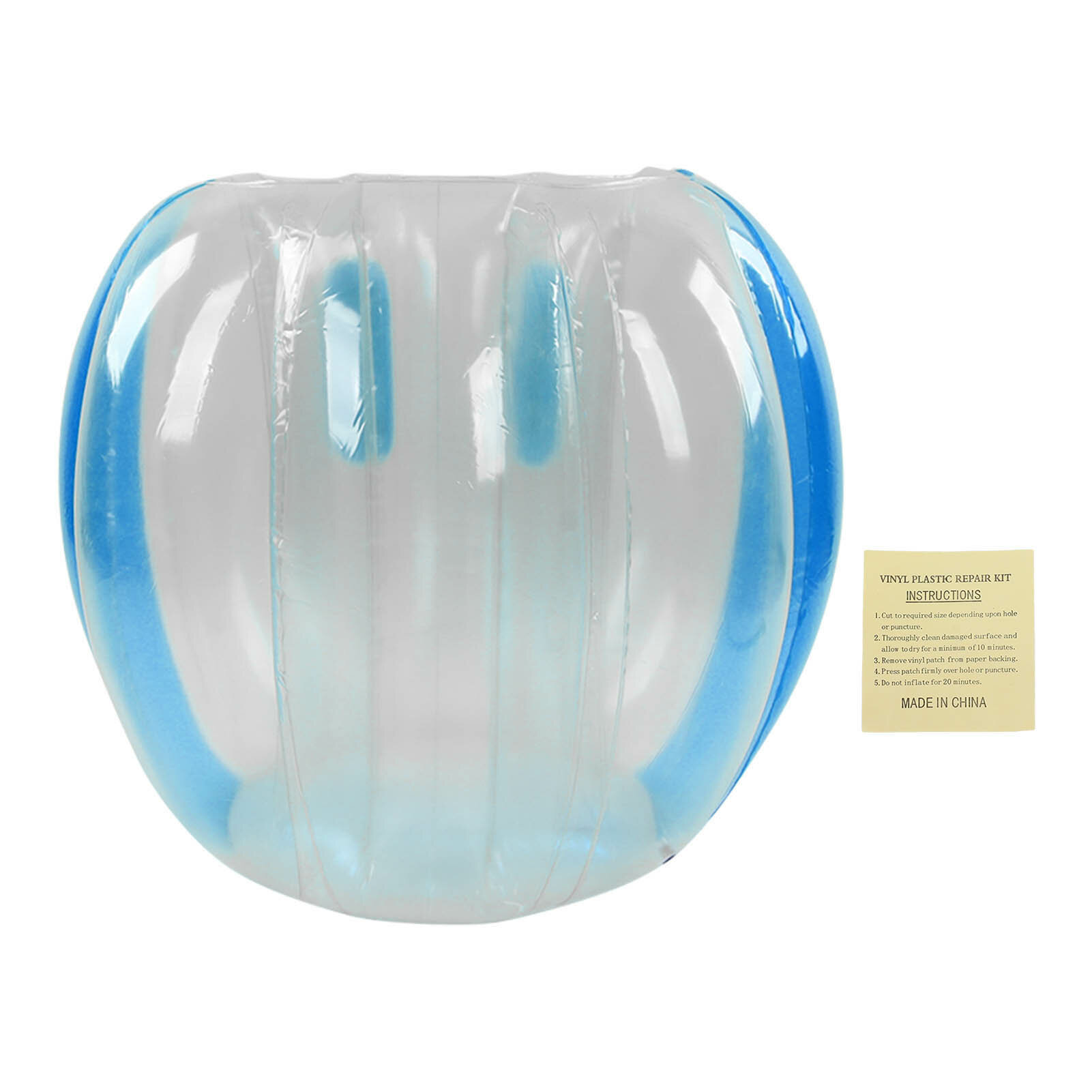 Надувной удар Bump Ball Human Collision Ball Pvc Body Bubble Bound Bounce для активного отдыха на открытом воздухе 90x80 см. Синий прозрачный