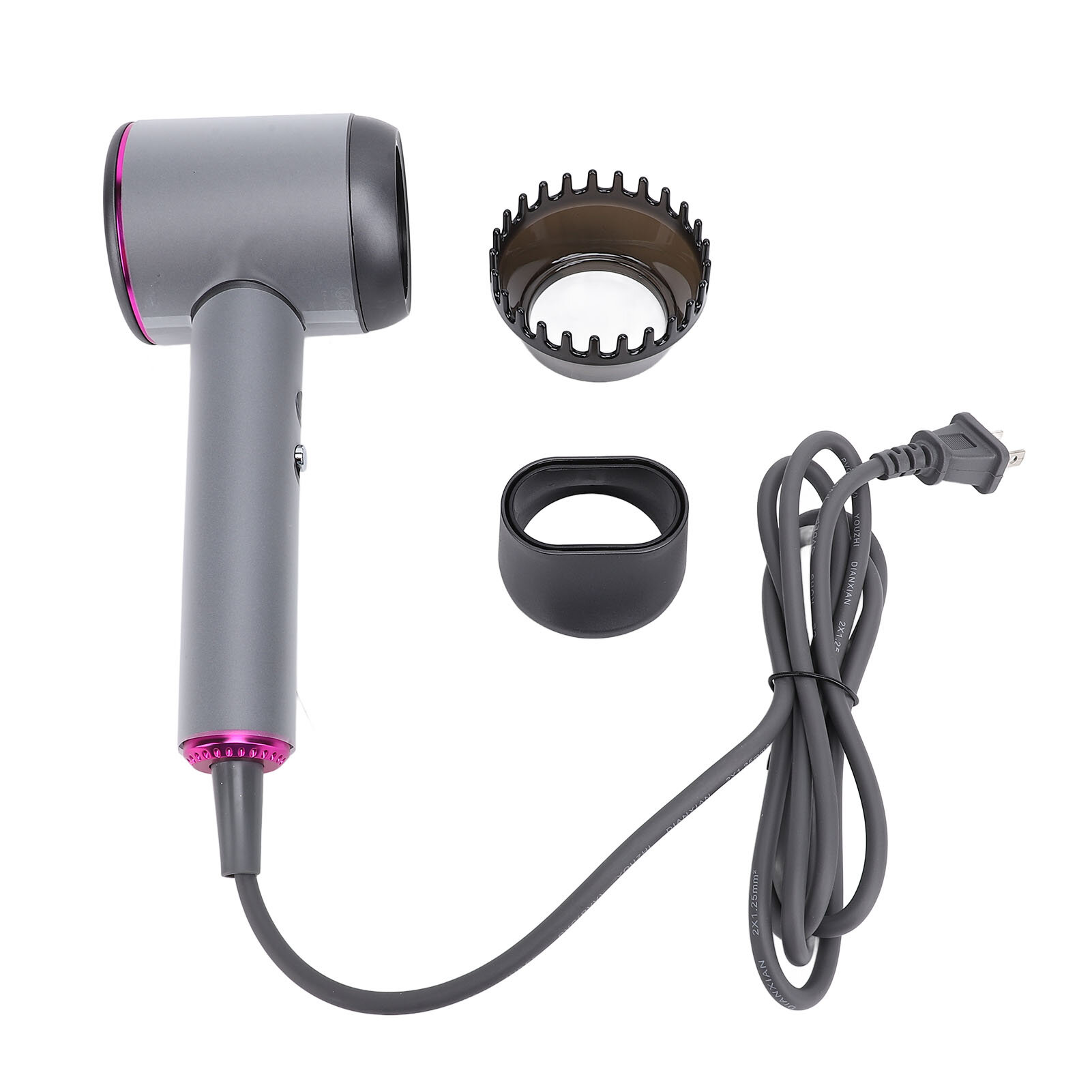 Волочная сушка высокая скорость быстрая сушка мощность 1300 Вт интеллектуальная негативная ионы Портативная феномная сушилка для дома темно -серый