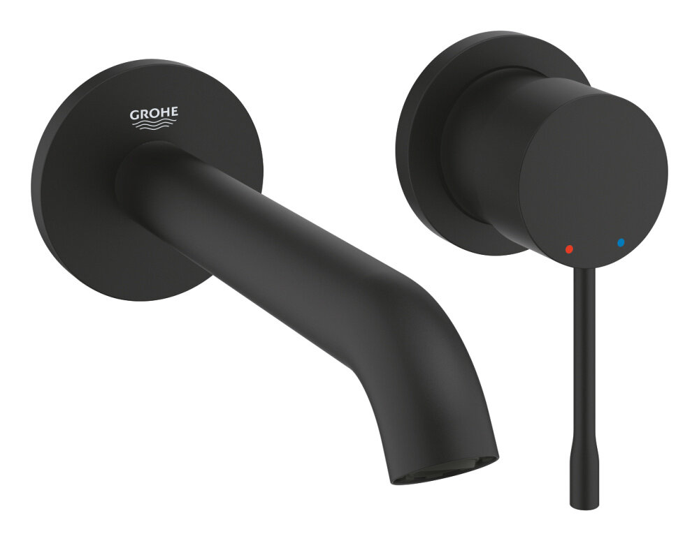 Смеситель для раковины однорычажный Grohe Essence New 29193KF1 фантомный чёрный