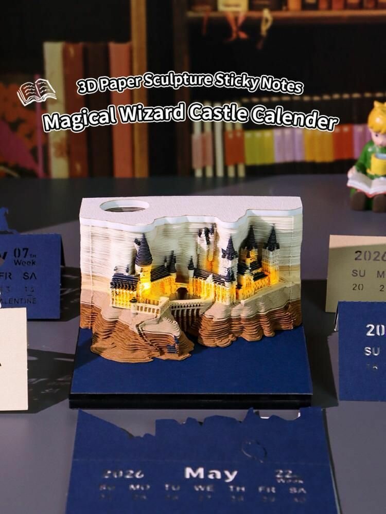 Календарь для вырезания из бумаги на 2026 год, креативное украшение рабочего стола, Русский