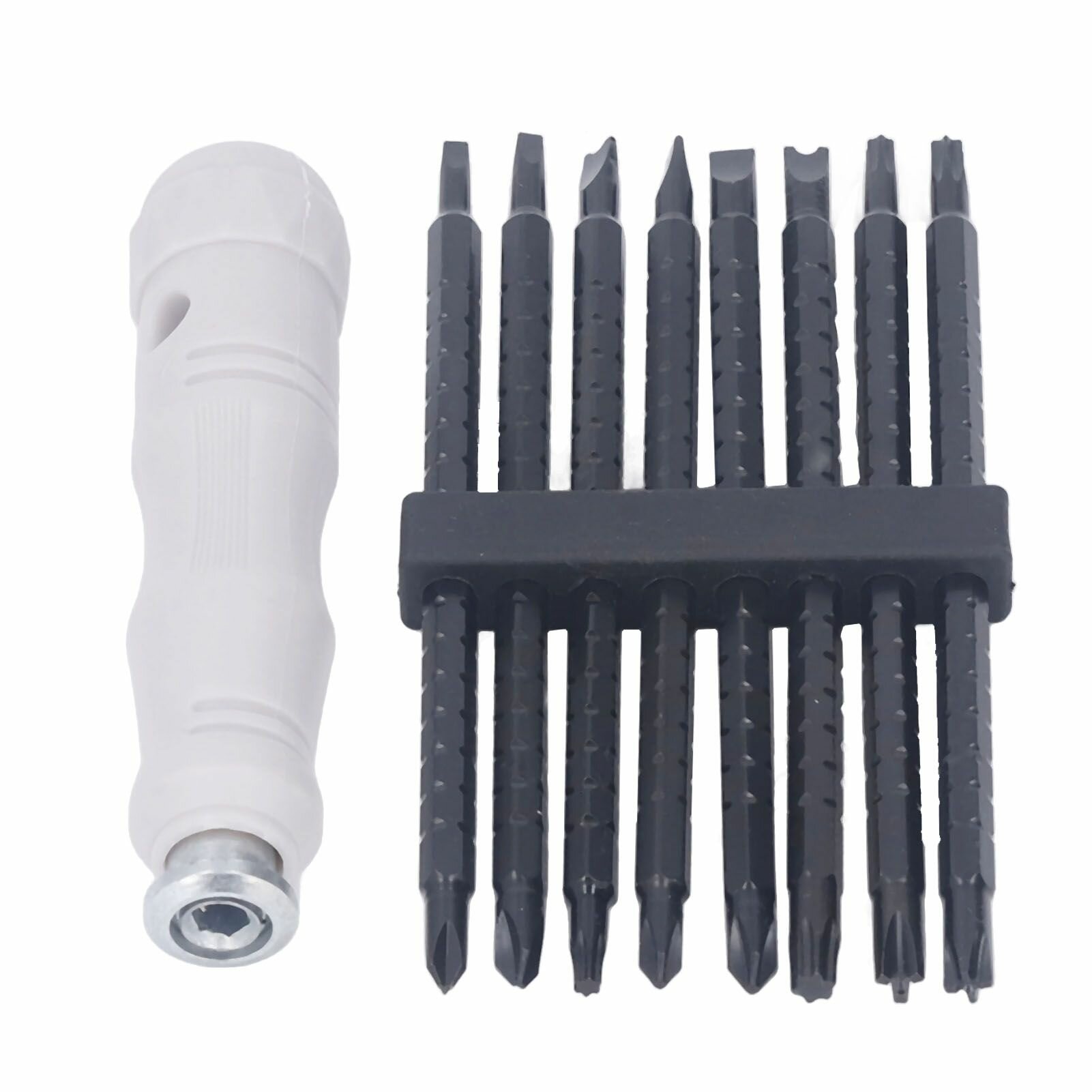 Мини-телескопическая храповая отвертка с 8 битами, крестообразный паз