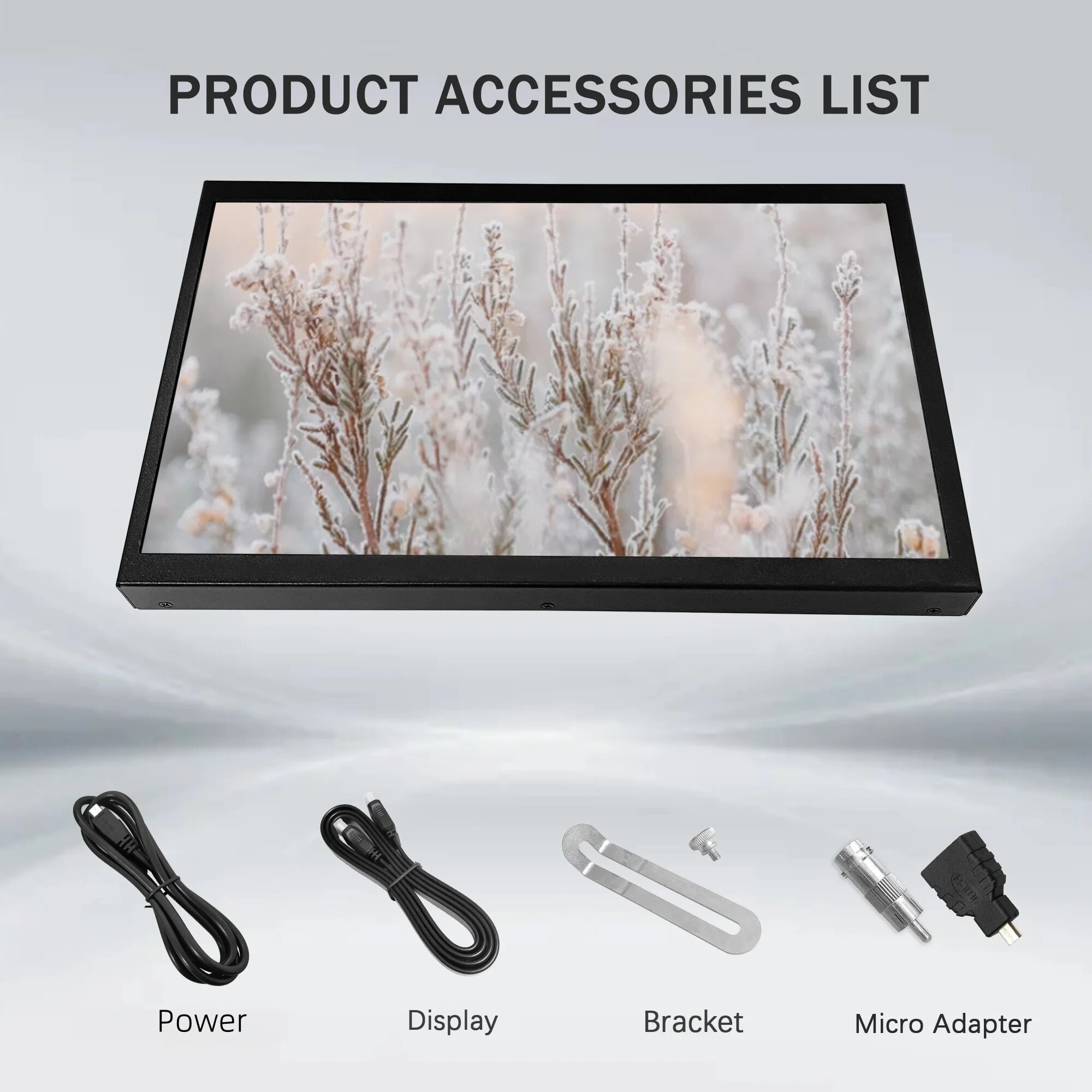 10-дюймовый портативный монитор 1024x600 IPS LCD HDMI-совместимый VGA AV-вход DC C-типа, блок питания экрана, подходит для ноутбука, камеры