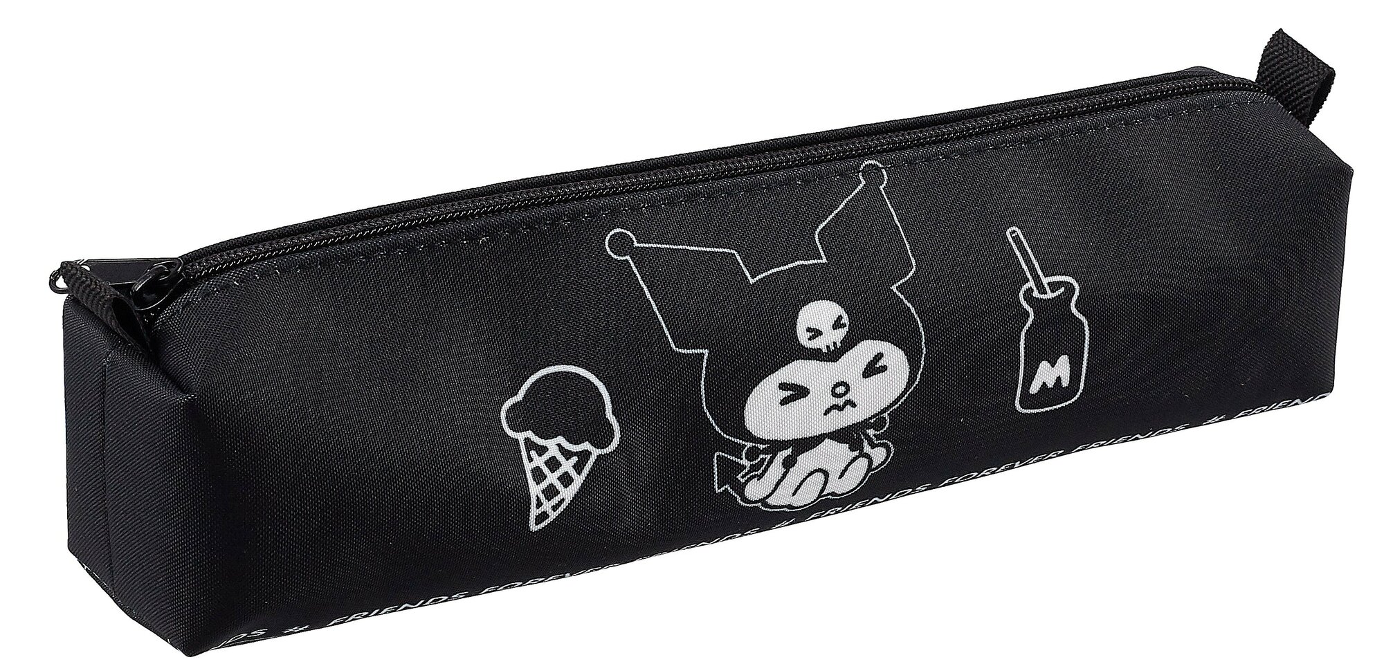 Пенал-косметичка объемный "Kuromi. Черная серия" 21*4,5*4,5см полиэстер