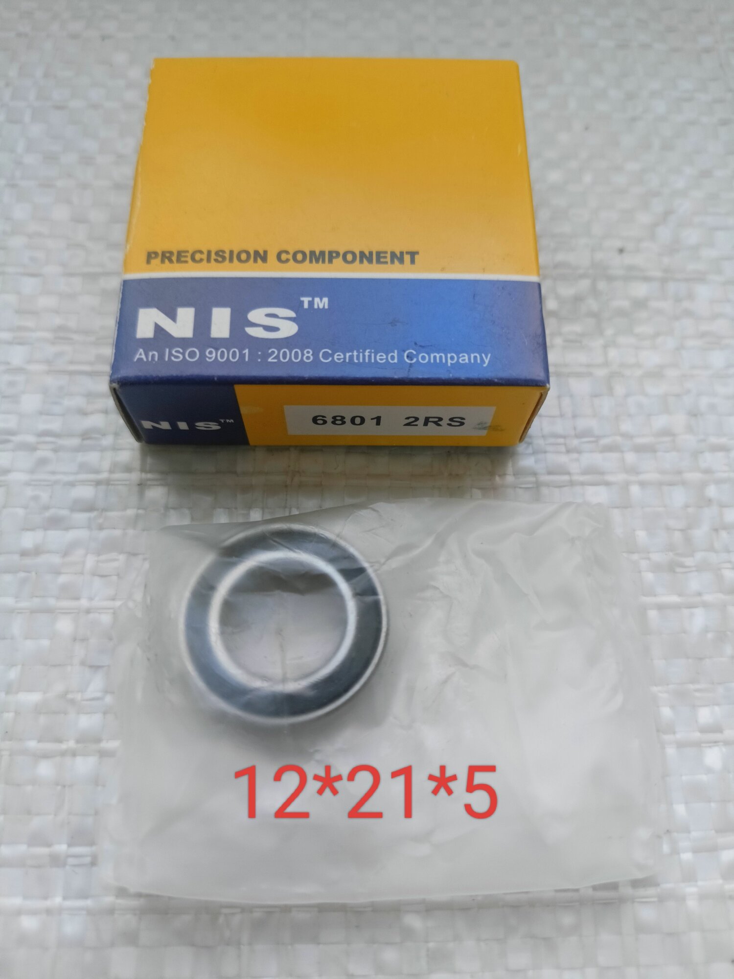 Подшипник 6801-2RS (12*21*5) NIS