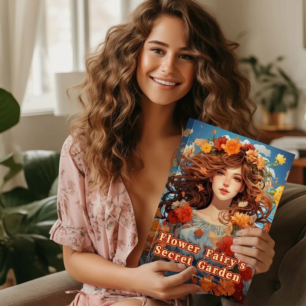 Книжка-раскраска цветочная фея, Альбом для рисования эльфы, высокое качество Книга каракулей 30 см*21 см, подходит для раскрашивания как взрослыми, так и детьми