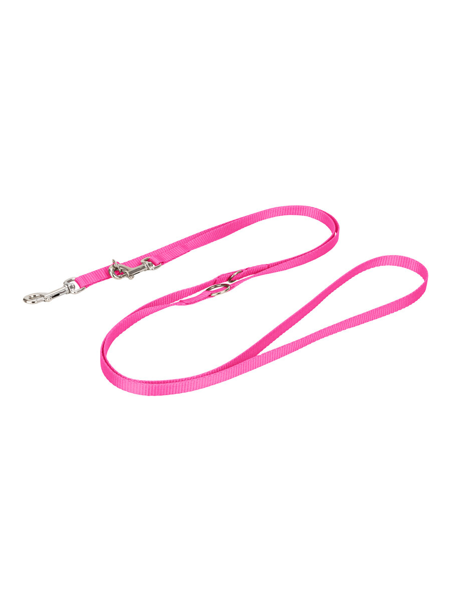 Поводок перестежка для собак, ширина ленты 10 мм, длина поводка 2м, ZooOne, розовый, 71-0744