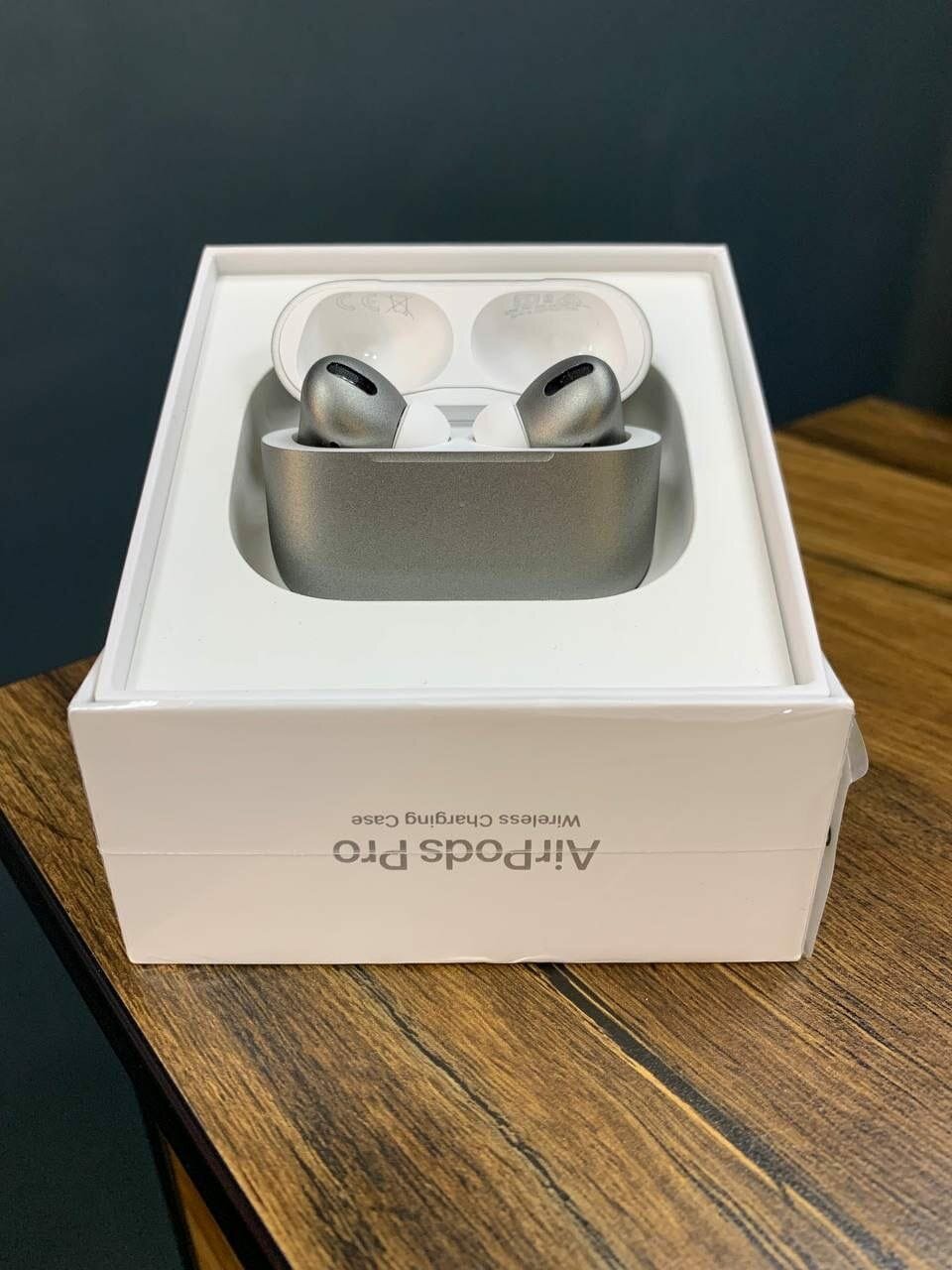 Наушники AirPods Pro 2 Color Type-C (2023) Темное серебро матовое