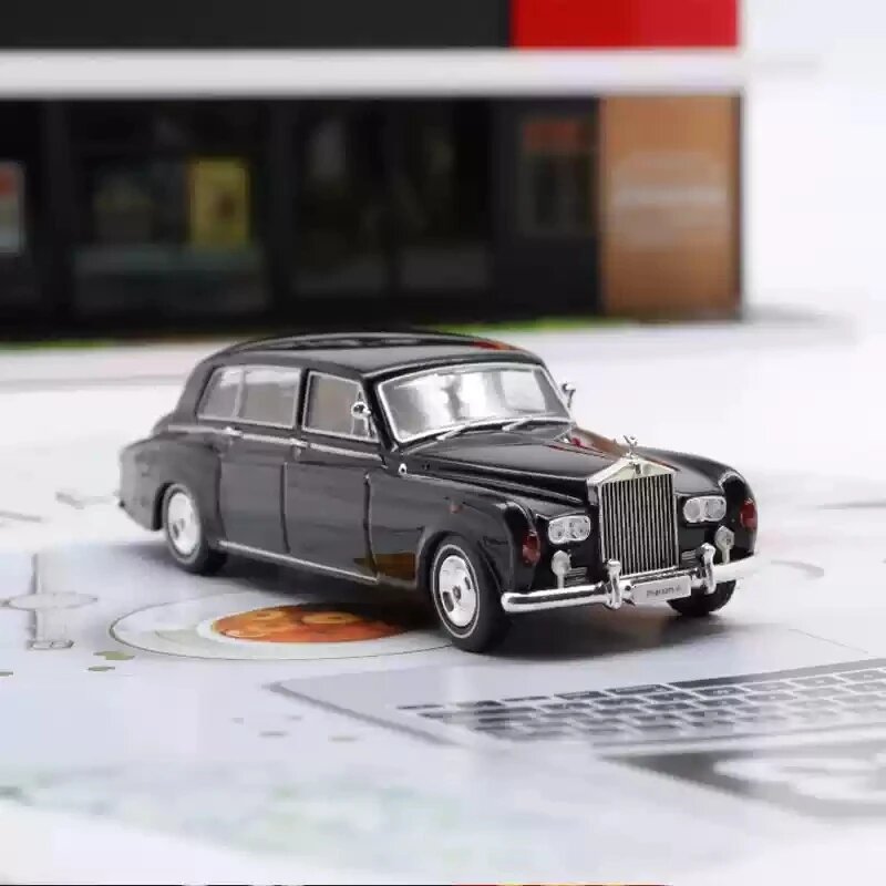 Новинка в наличии Dcm 1:64 Rolls Royce Phantom VI, ограниченная серия, ретро-автомобиль из сплава, миниатюрный литой под давлением Rolls Royce, украшения, игрушка на заказ, Black