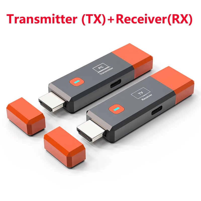 Беспроводной ТВ-стик WDYAJ 4K 1080P 50M, TX and RX