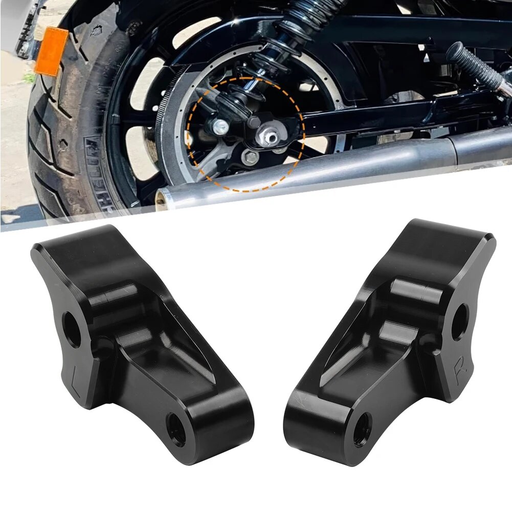 1 пара задних блоков для мотоцикла, 1 дюйм, комплект понижающих блоков для Harley Touring Road Glide Street Glide Road King 2009-2024, черный алюминий