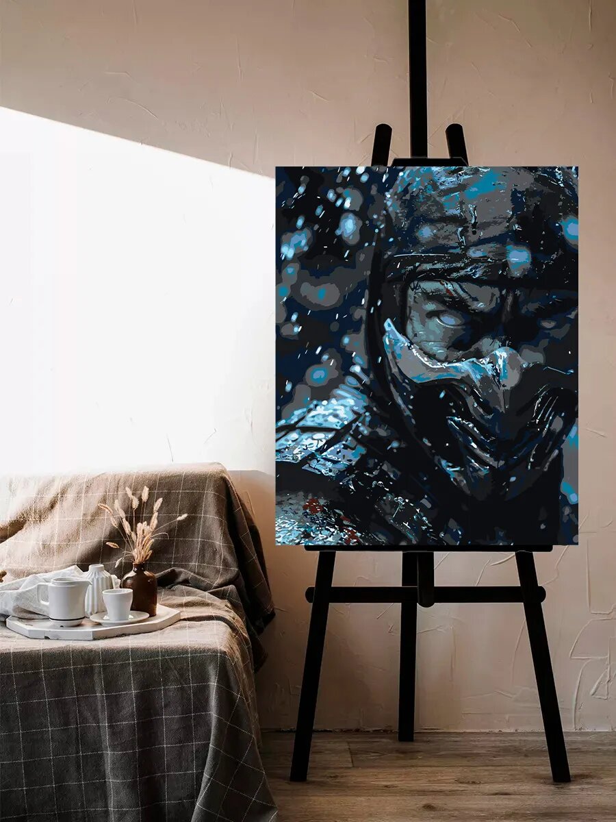 Картина по номерам Мортал Комбат Саб Зиро Mortal Kombat Игра