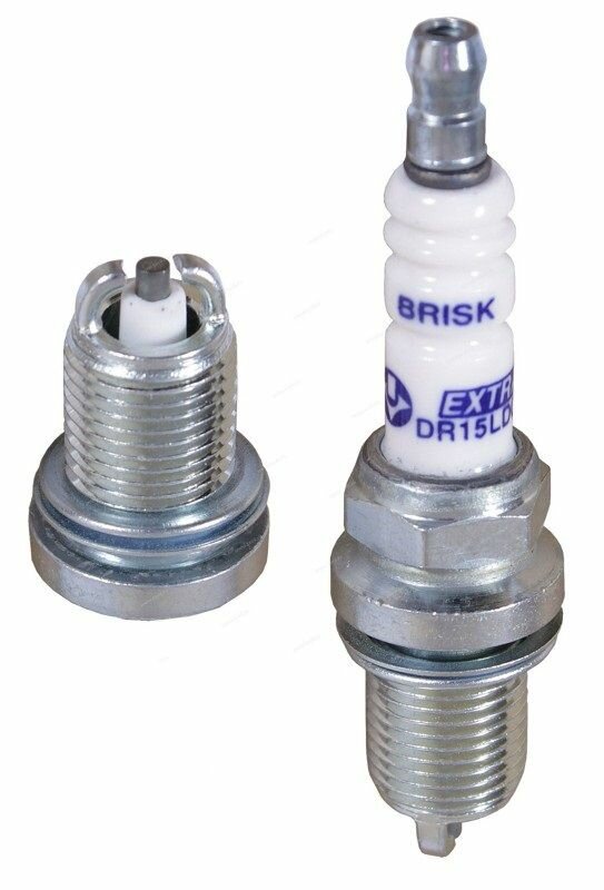 Свеча зажигания двухконтактная для Рено 8ми клапанные brisk комплект
