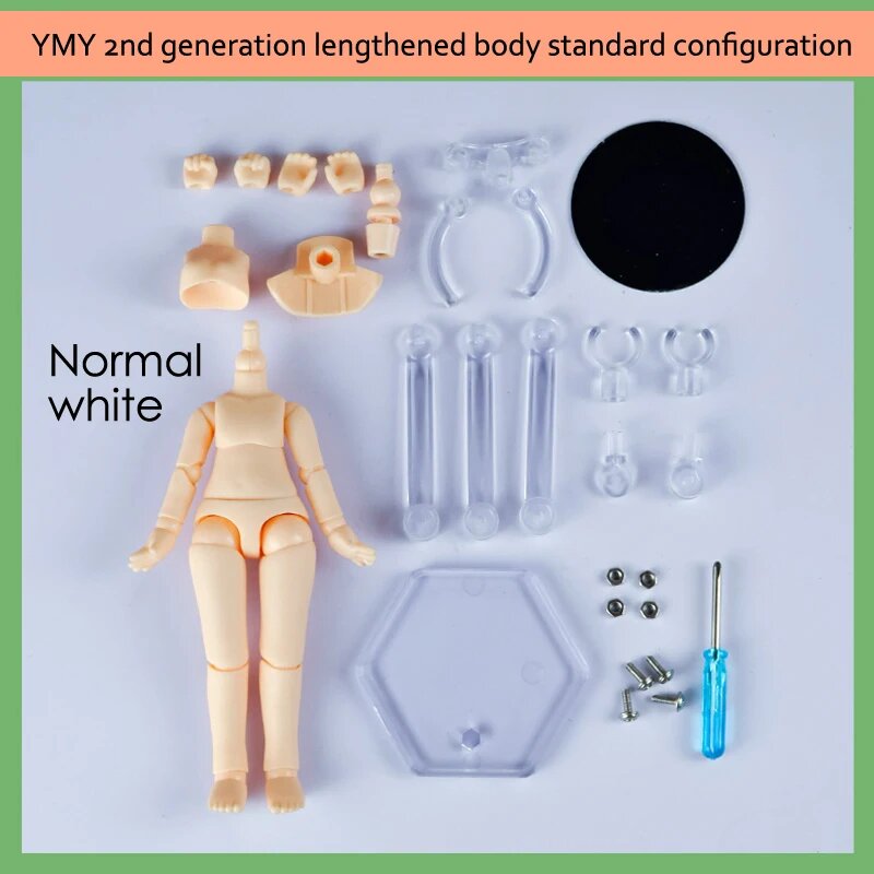 Шарнирное кукольное тело Ymy Ob11 Normal White Long