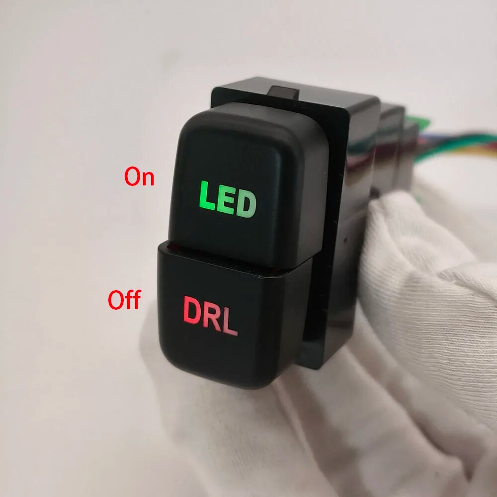 Двойной переключатель LED DRL, красный, LED DRL