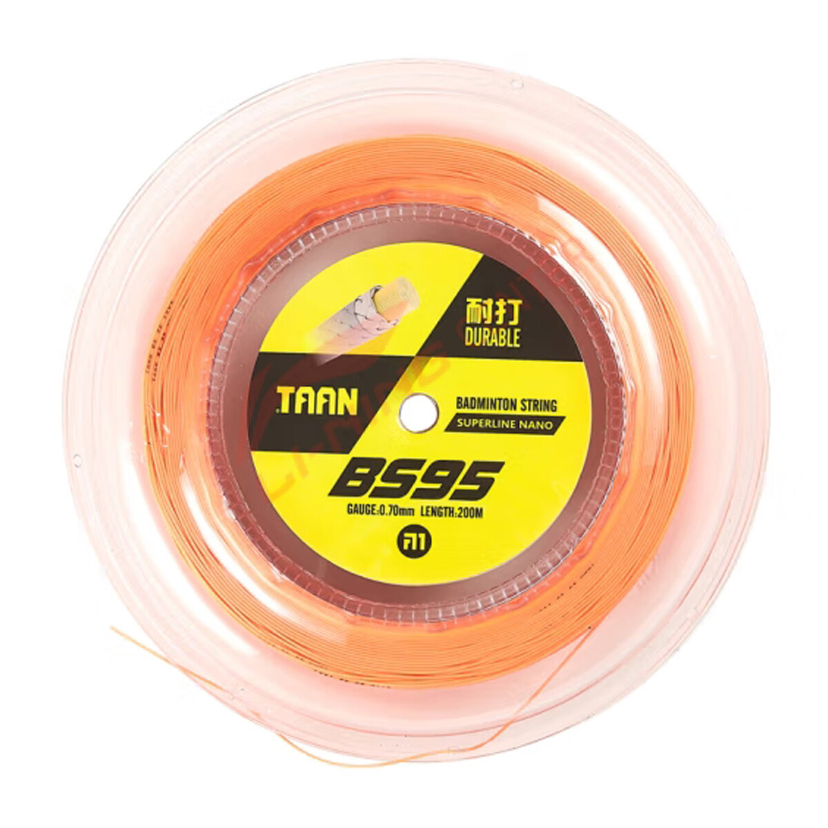 Бадминтонная струна TAAN BS95, оранжевая, толщина 0,7 мм, длина 200 м
