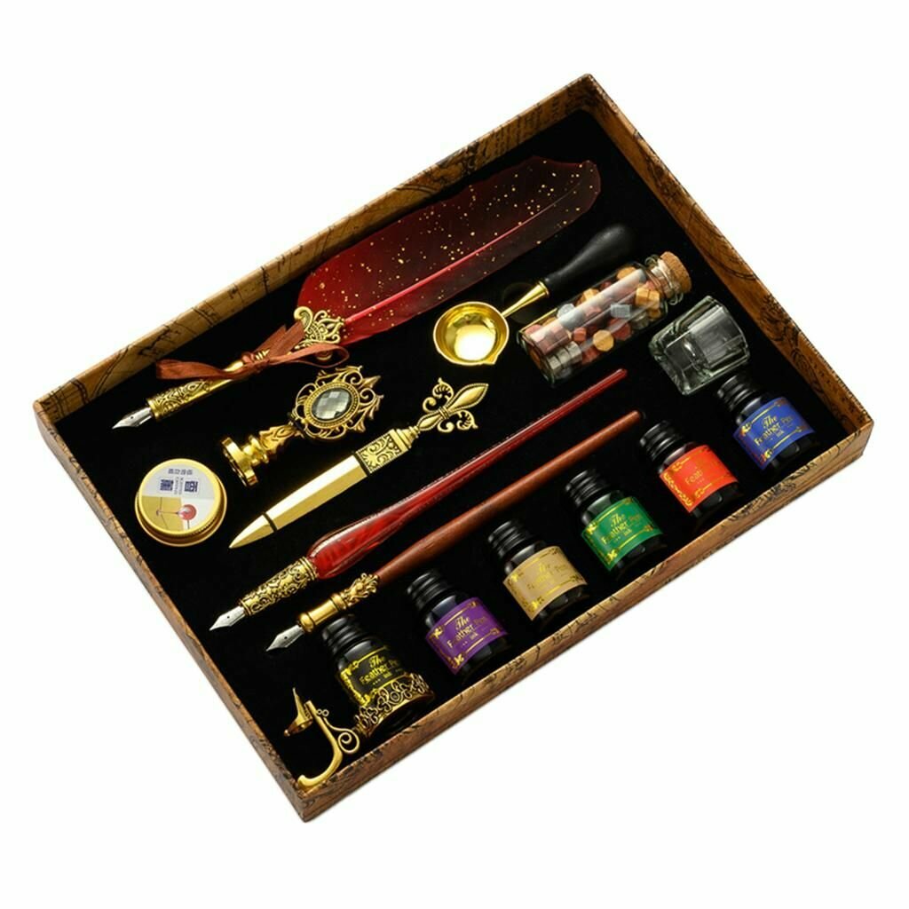 Антикварное перьевое перо, Красное вино