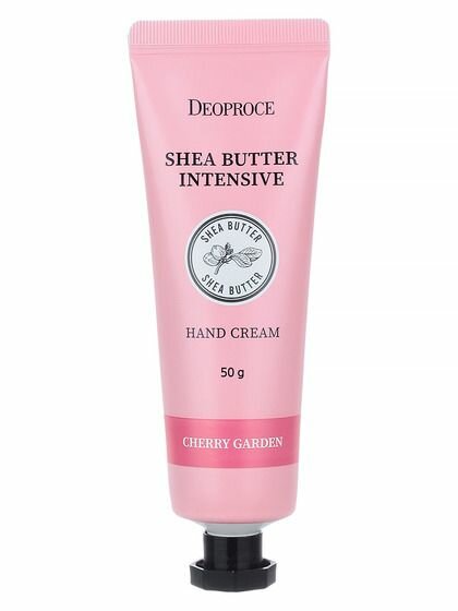 DEOPROCE Крем для рук с маслом ши и вишней питательный SHEA BUTTER INTENSIVE HAND CREAM CHERRY GARDEN 50 мл.