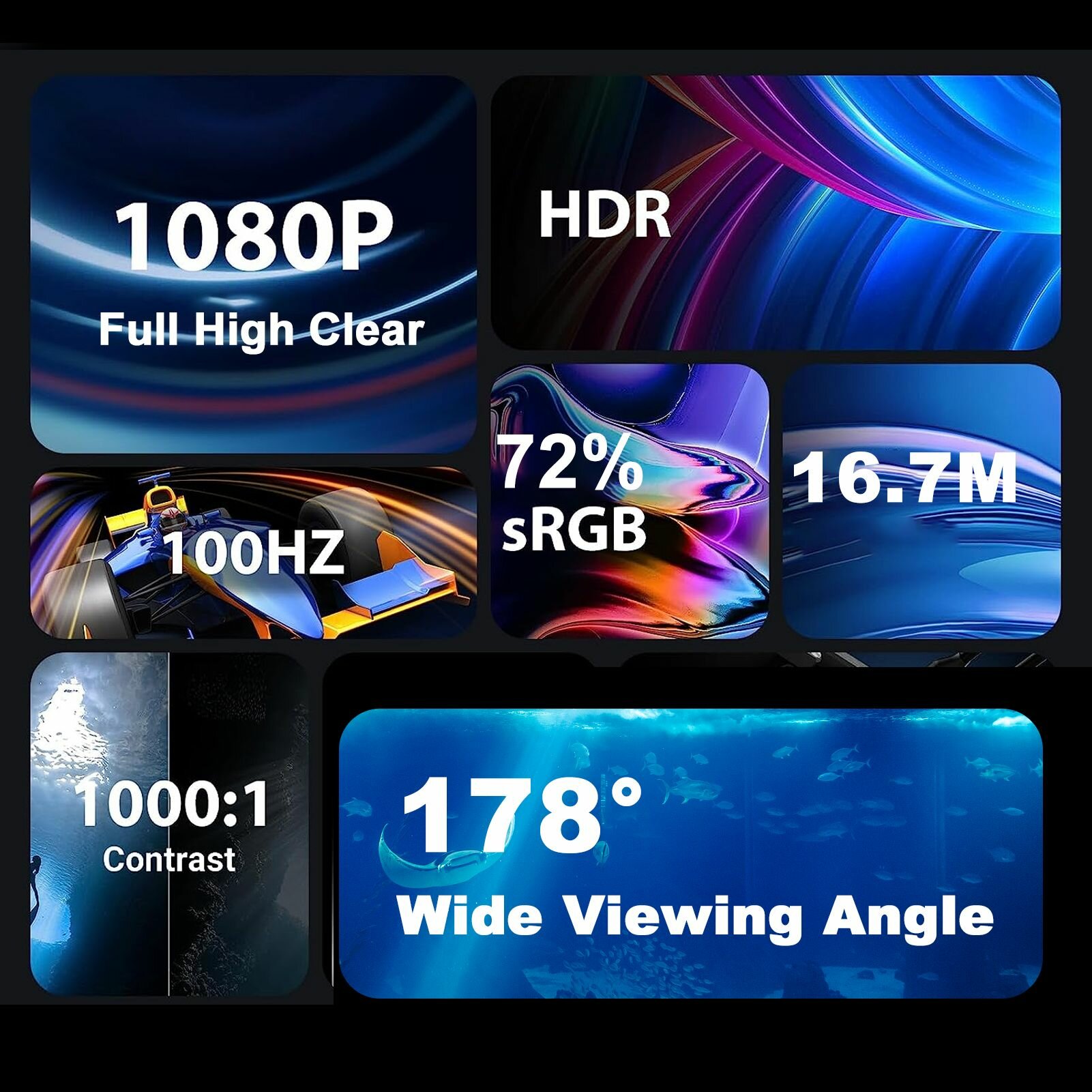 Монитор портативный 18.5" FHD, 100 Гц, для ноутбука/PS5/Xbox