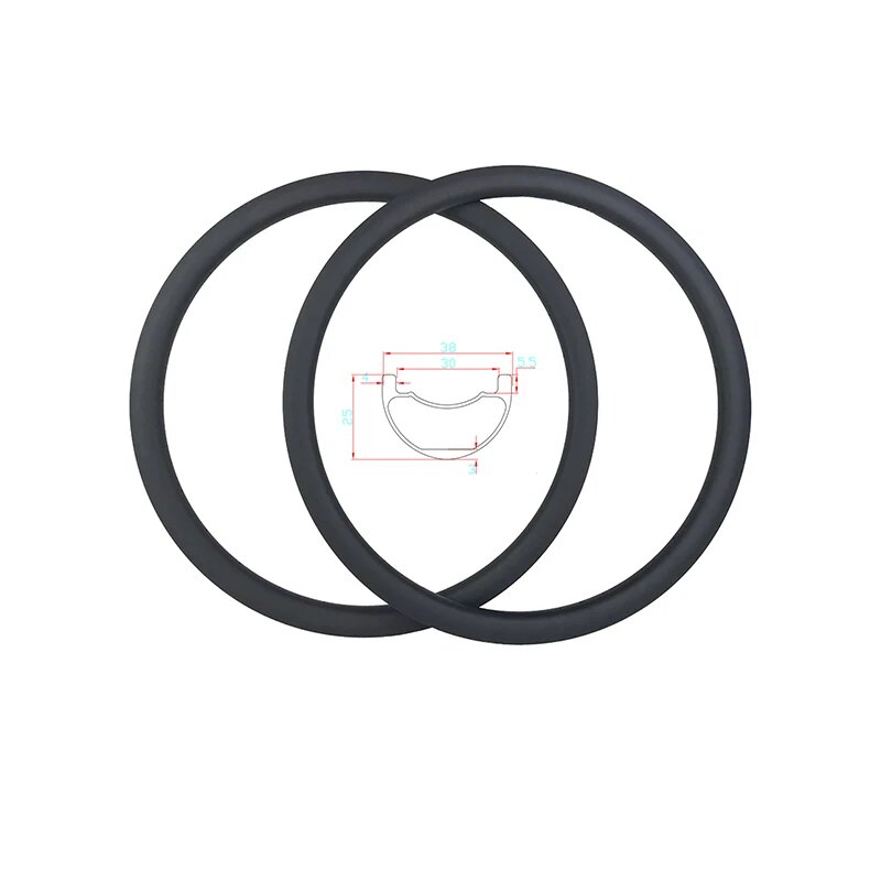 Speedsafe 24 дюйма Карбоновый Бескамерный Обод 38мм