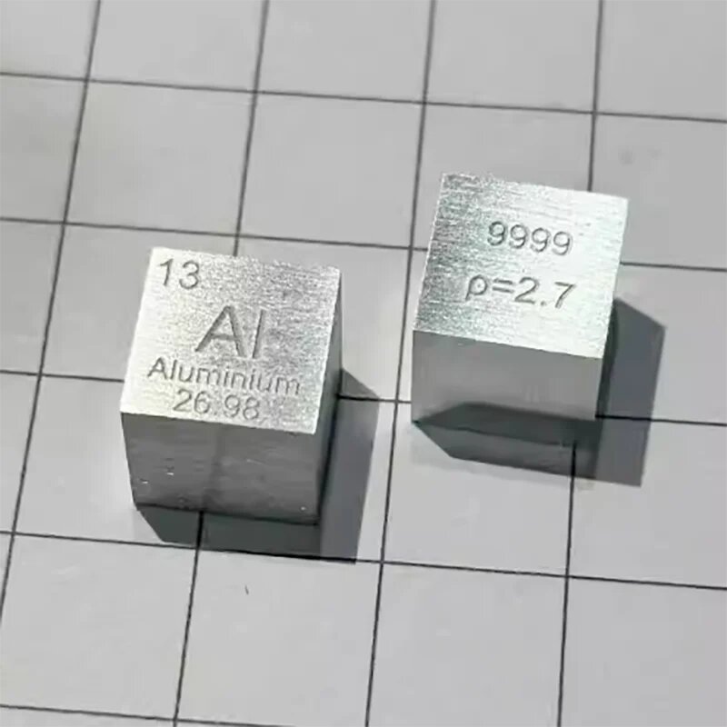 Алюминиевый кубик 10x10x10 мм, 1 шт.
