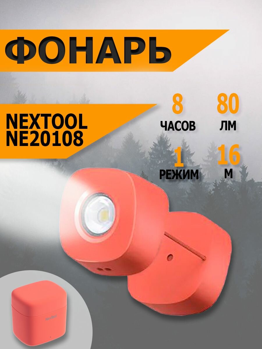 Фонарь налобный аккумуляторный светодиодный NexTool Night Walk Headlamp NE20108