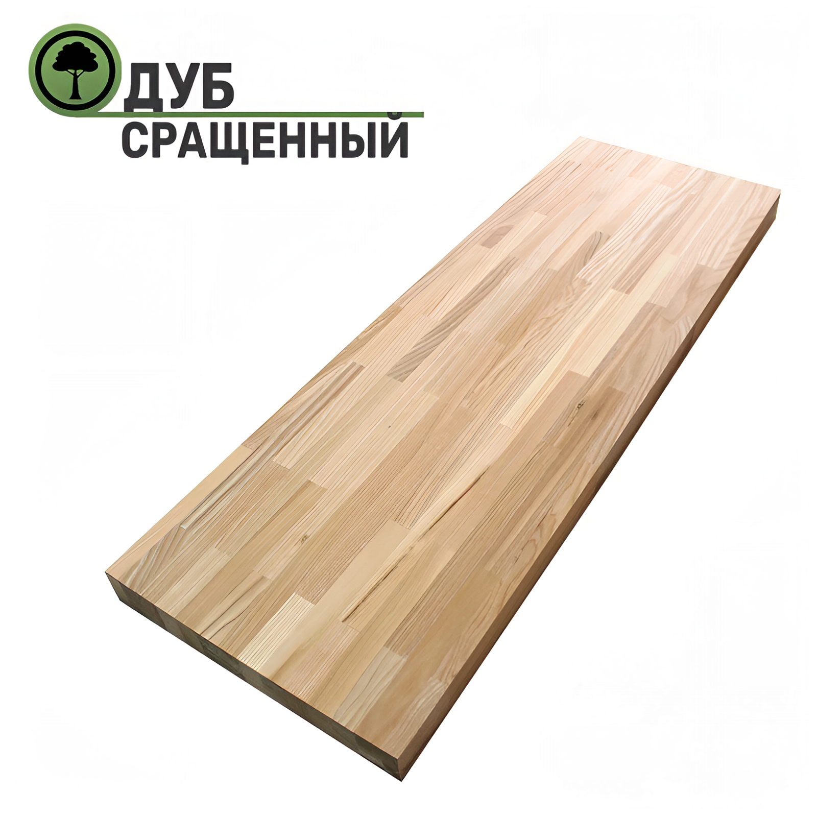 Столешница для кухни / для стола, клееная из массива дерева Дуб 1600х600x18мм сращенный (паркетная склейка)