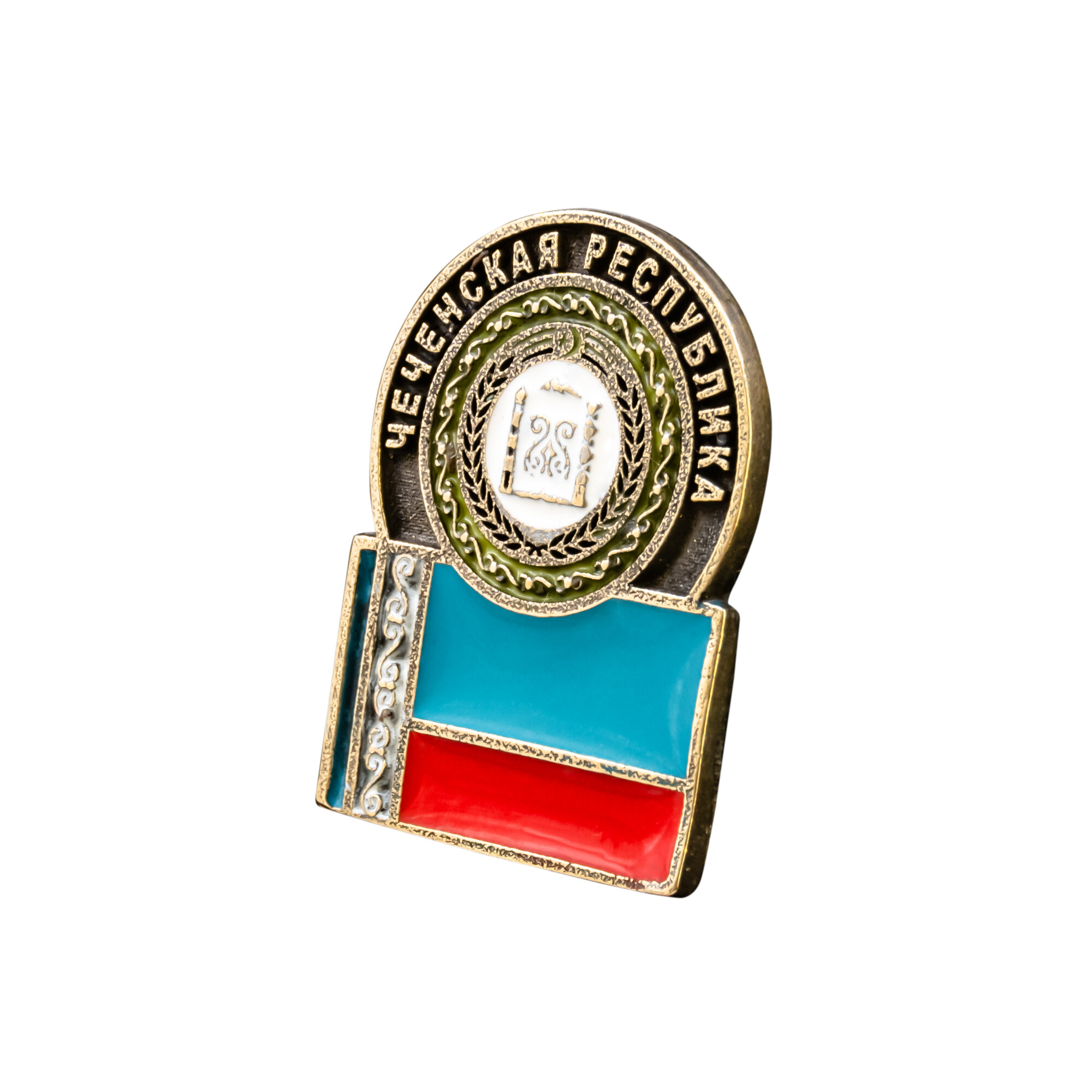 Значок Чечня. Флаг (ВхШхД 1см./2см./3см.)