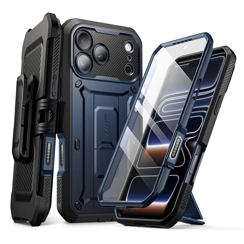 For iPhone 17 Pro Max Case 6.9" (2025) SUPCASE UB Pro Прочный прочный чехол для Темно-синий, Azure