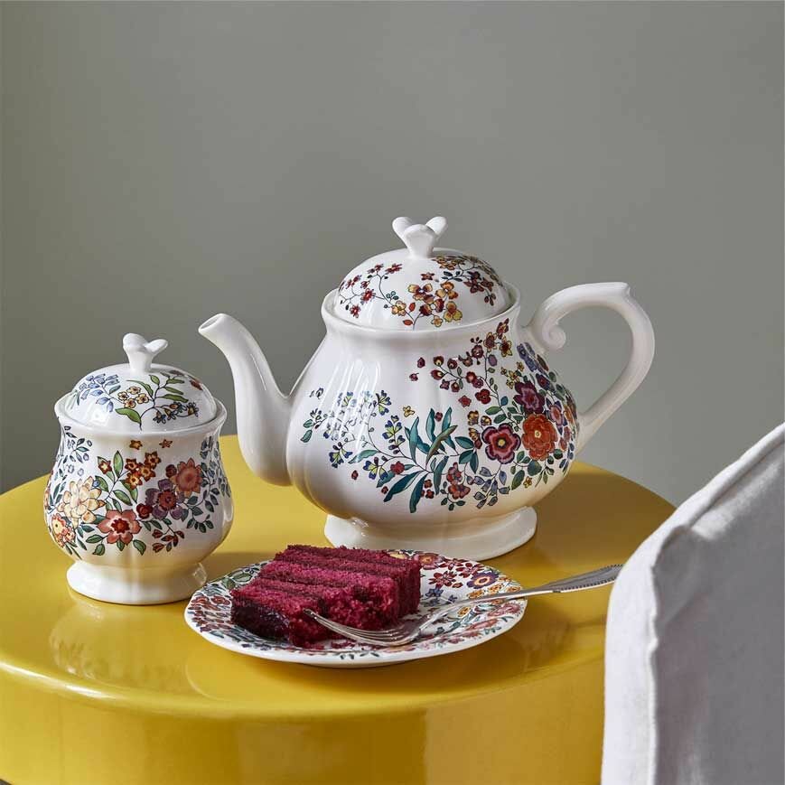 Мини-тарелка Gien Poesie 12,8 см, Белый, Разноцветный, Набор 2 шт.