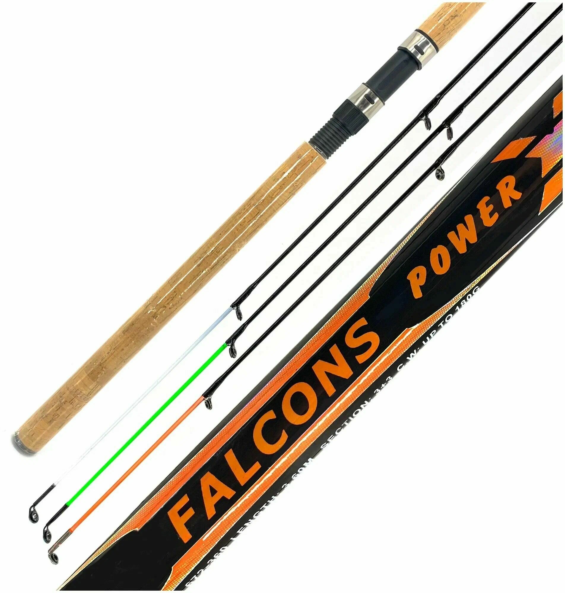 Удилище фидерное фирма Kaida PRO Falcons тест до 180гр, длина 2.7м