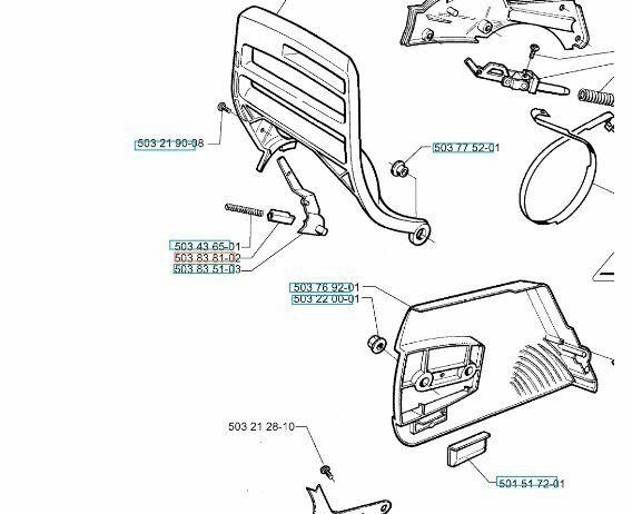 Защёлка рычага тормоза бензопилы Husqvarna 362/365/372/385/390 5038381-02